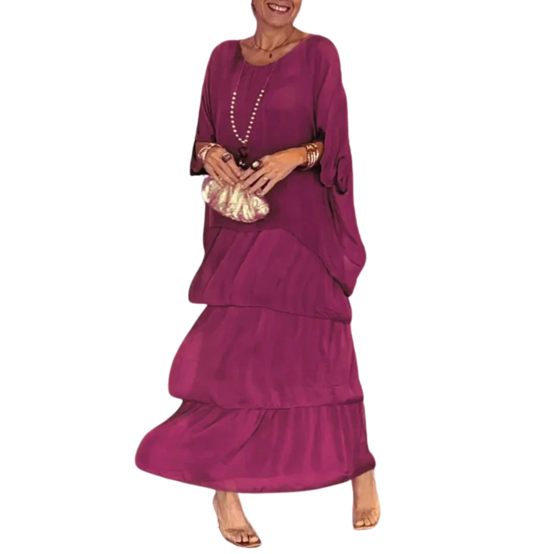 Luftiges Maxikleid mit weichen Rüschen für Damen – Glanzberg Mode