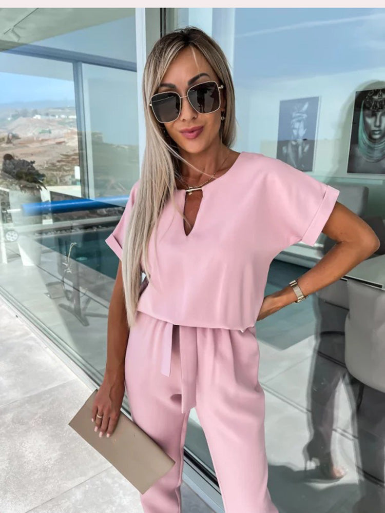 Puffärmeliger Jumpsuit mit Weitem Bein für Damen – Glanzberg Mode